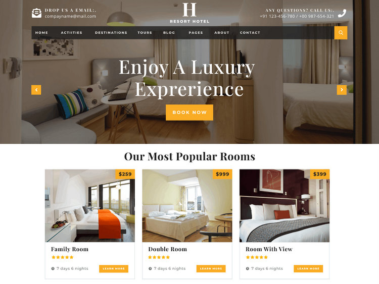14 of the Best Free Hotel WordPress Themes in 2023
